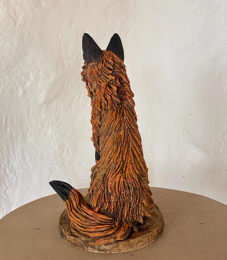 Fox Sculpture in Ceramic by Paul Szeiler - Etsy