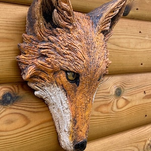 Fox Wall Hanging Sculpture in Ceramic - Etsy