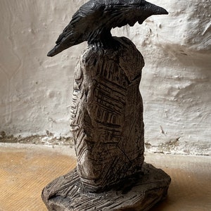 Raven on a Standing Stone Sculpture - Etsy