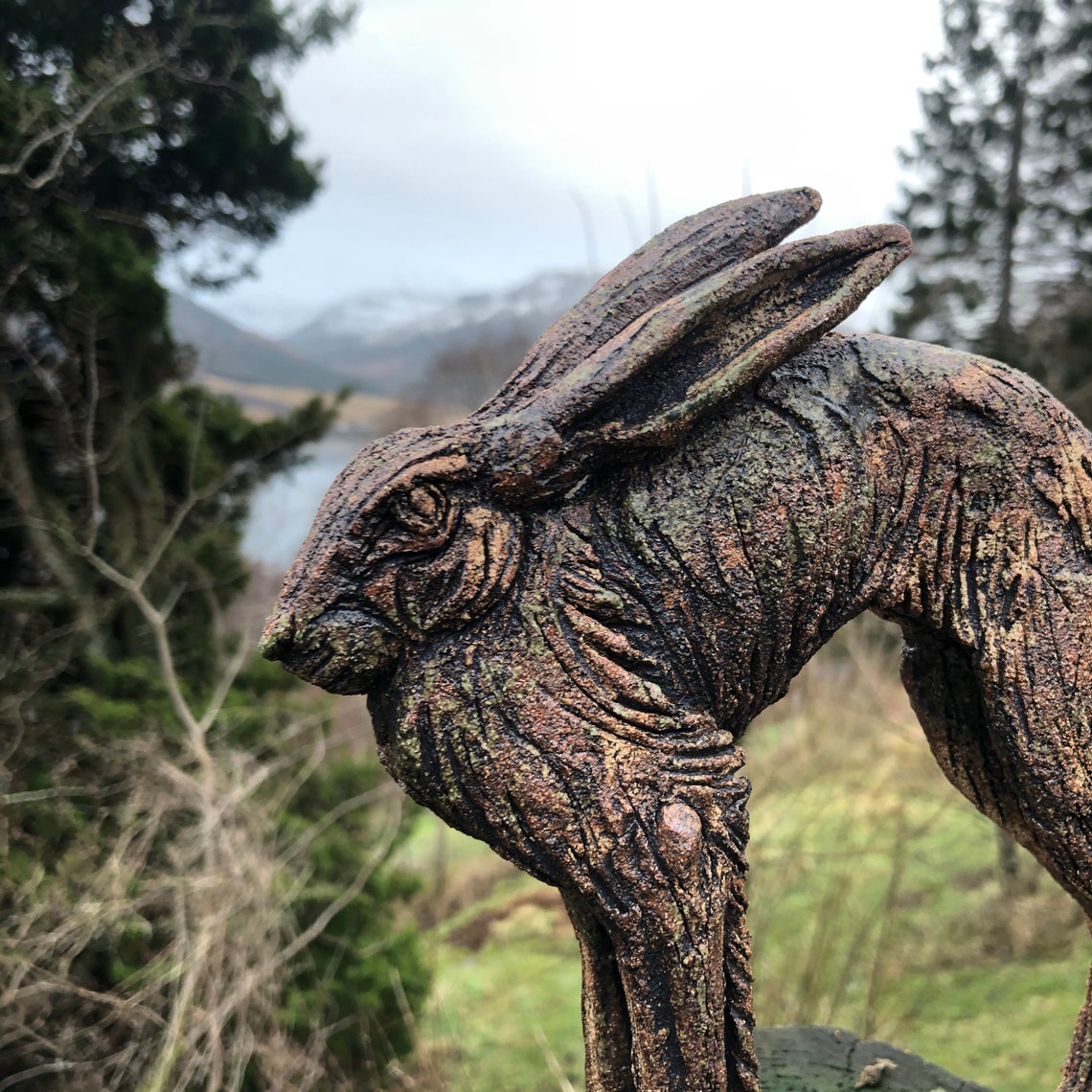 Hare Sculpture in Ceramic by Paul Szeiler - Etsy UK
