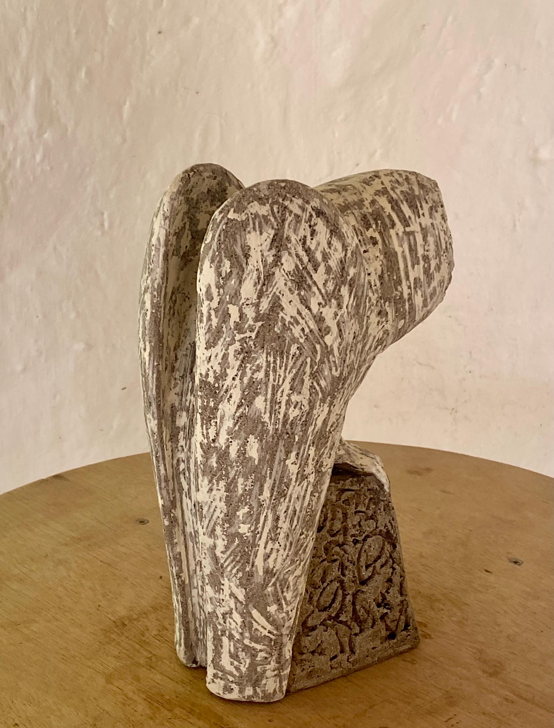 Barn Owl Sculpture in Stoneware Ceramic by Paul Szeiler - Etsy