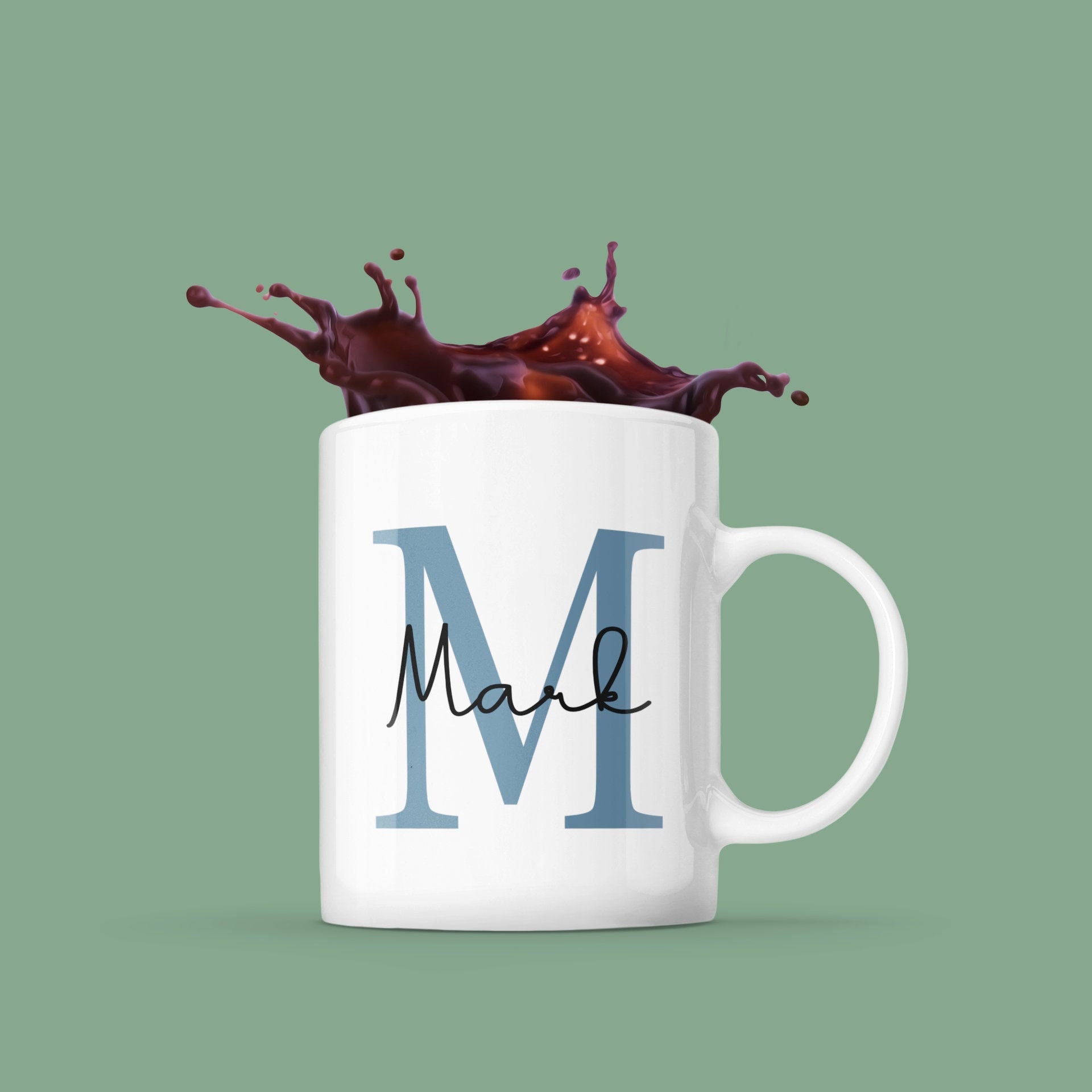 Personalised Letter Mug Initial Mug Personalised Mug Custom | Etsy UK