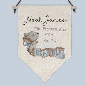 Personalised Nursery Wall Hanging, Nursery Decor, Birth Stat Sign ...