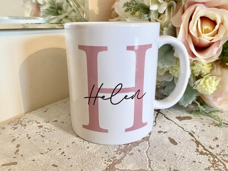 Personalised Letter Mug Initial Mug Personalised Mug Custom - Etsy UK