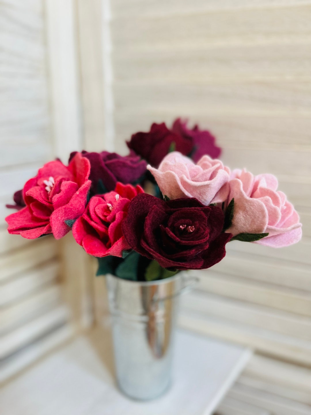 Felt Flower Rose. Handmade Felt Flower, Felt Roses, Flower for Home ...