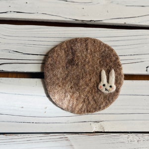 Handmade Wet Felted Coaster, Wet Felted Coaster, Flower or Animal ...