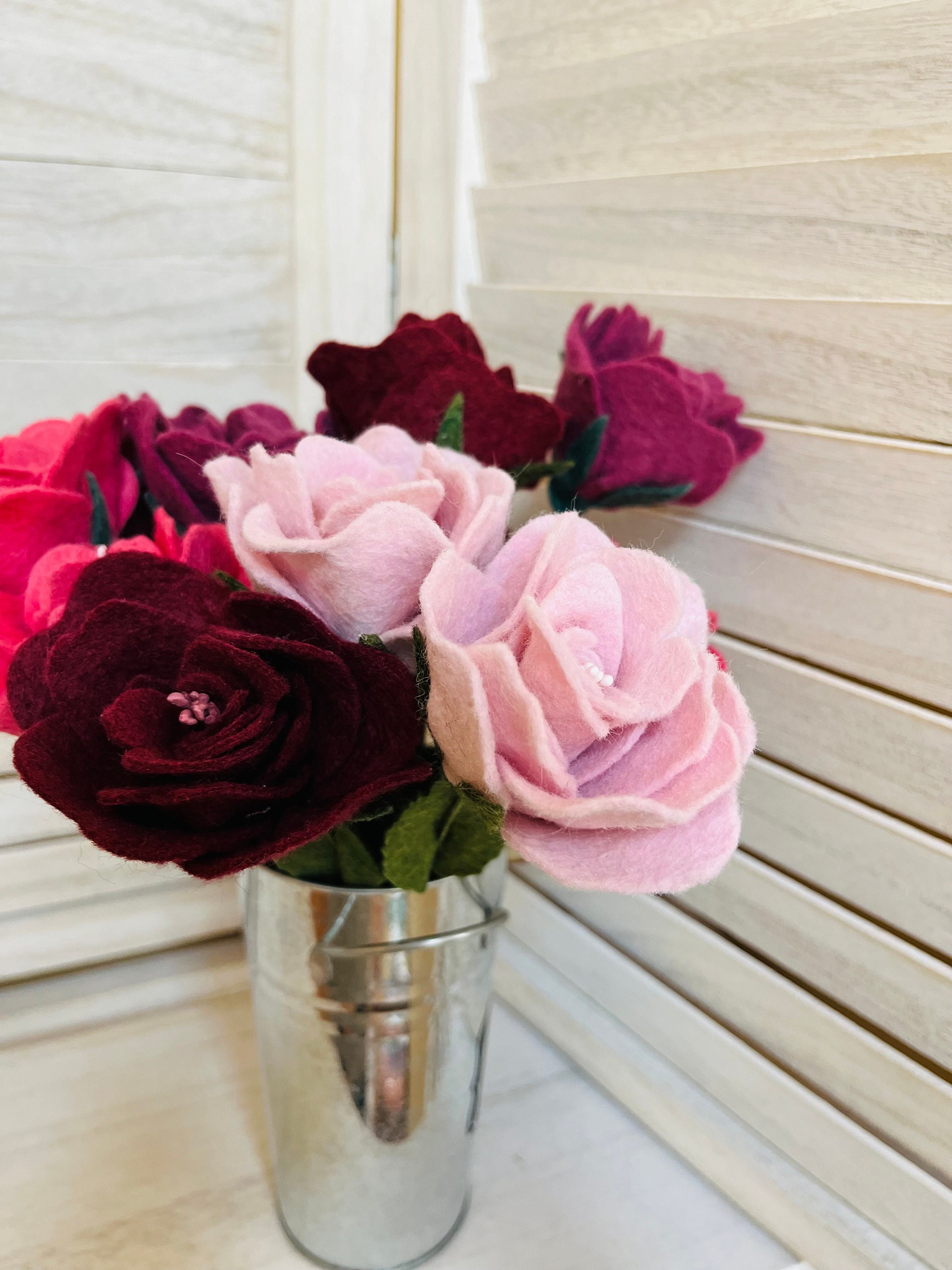 Felt Flower Rose. Handmade Felt Flower, Felt Roses, Flower for Home ...