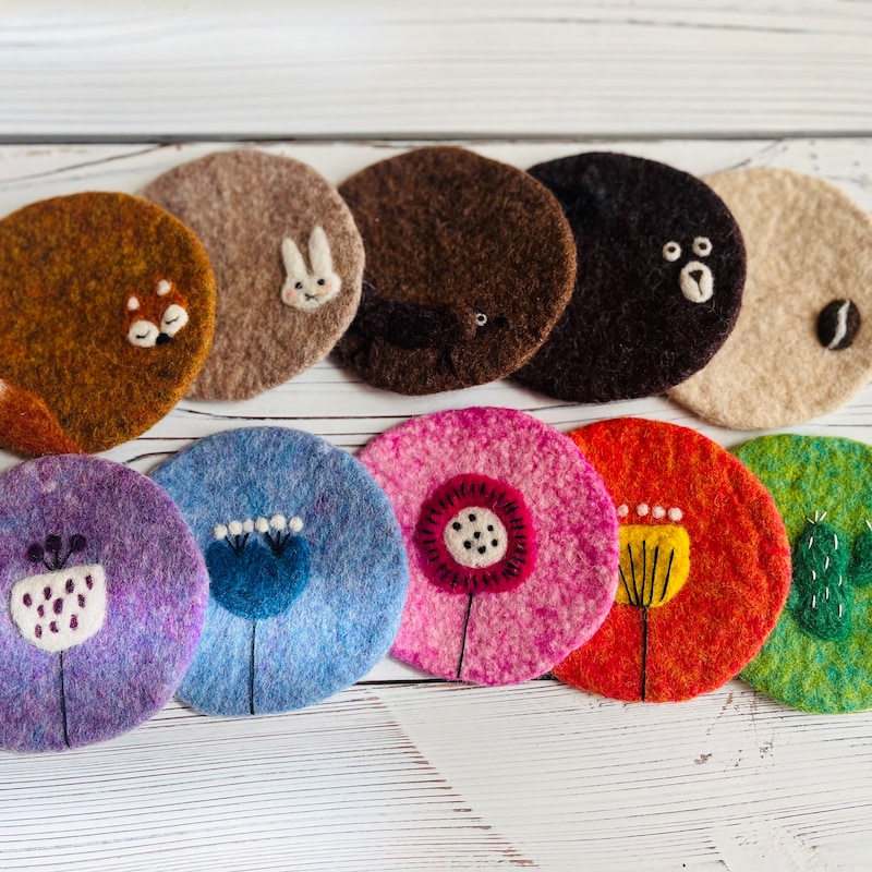 Felt Coasters - Etsy