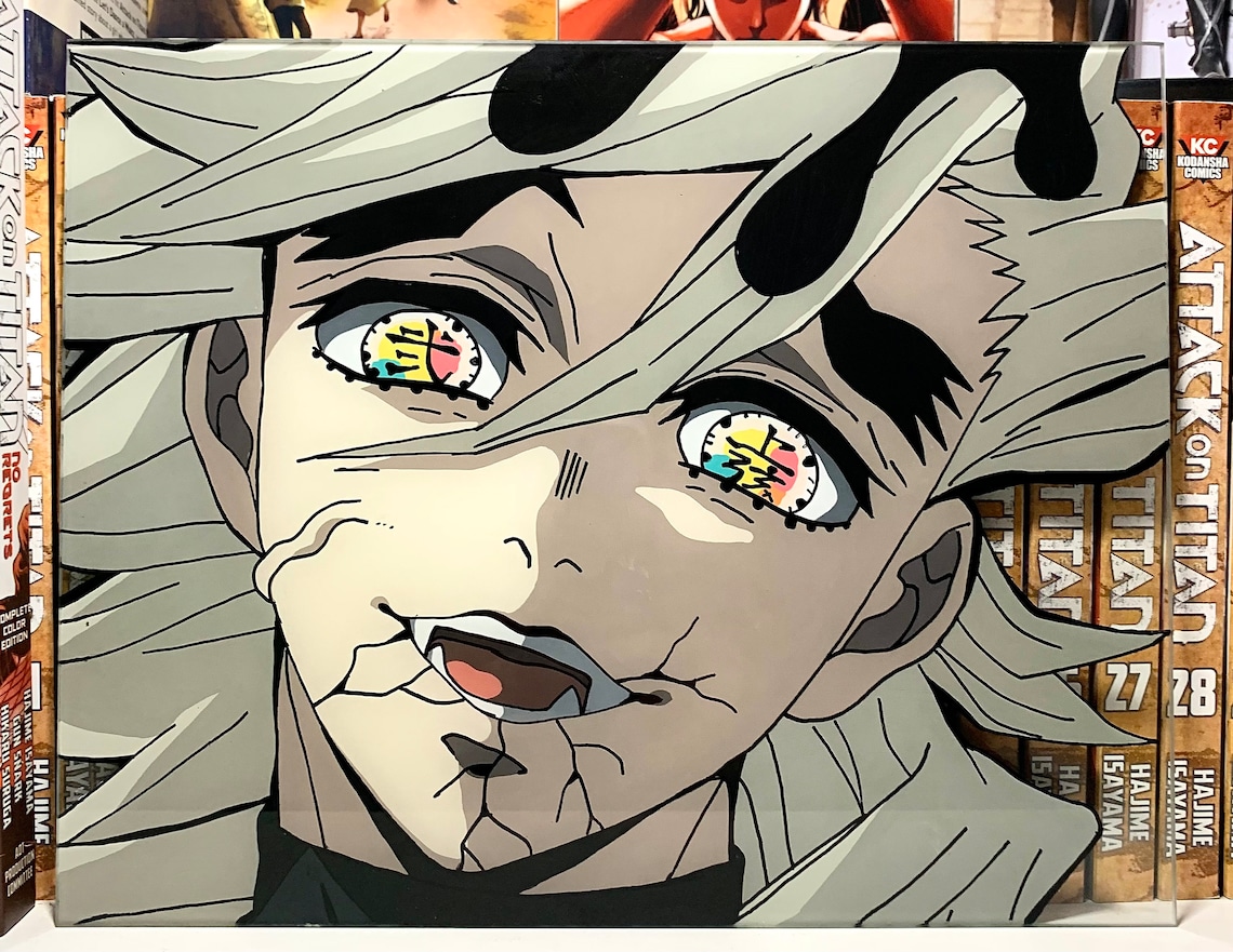 Upper Moon Two 8x10 Inch Anime Glass Painting - Etsy