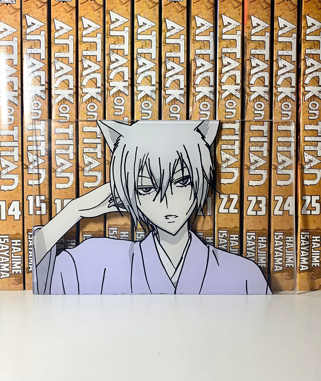 Fox Familiar Anime Glass Painting - Etsy