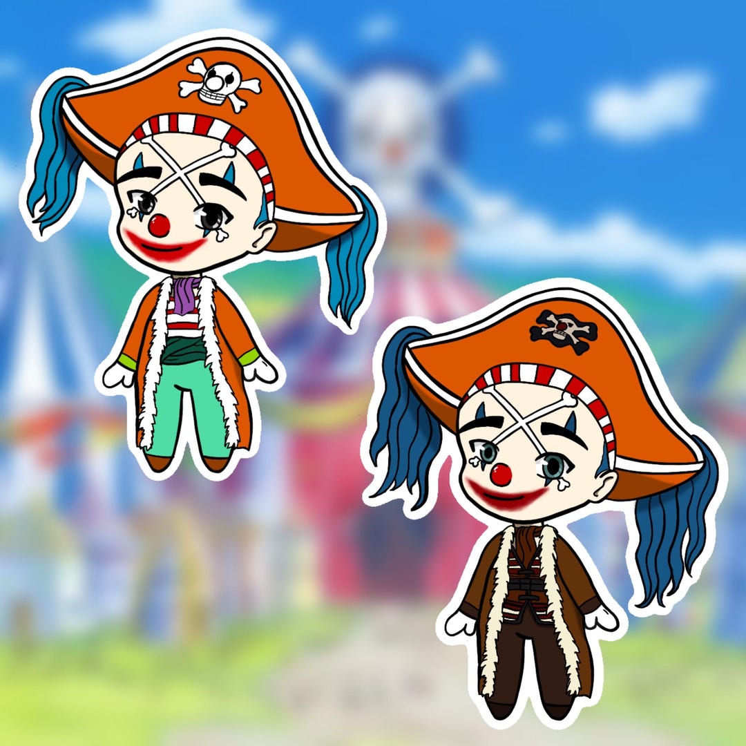 Buggy The Clown Chibi Stickers Etsy
