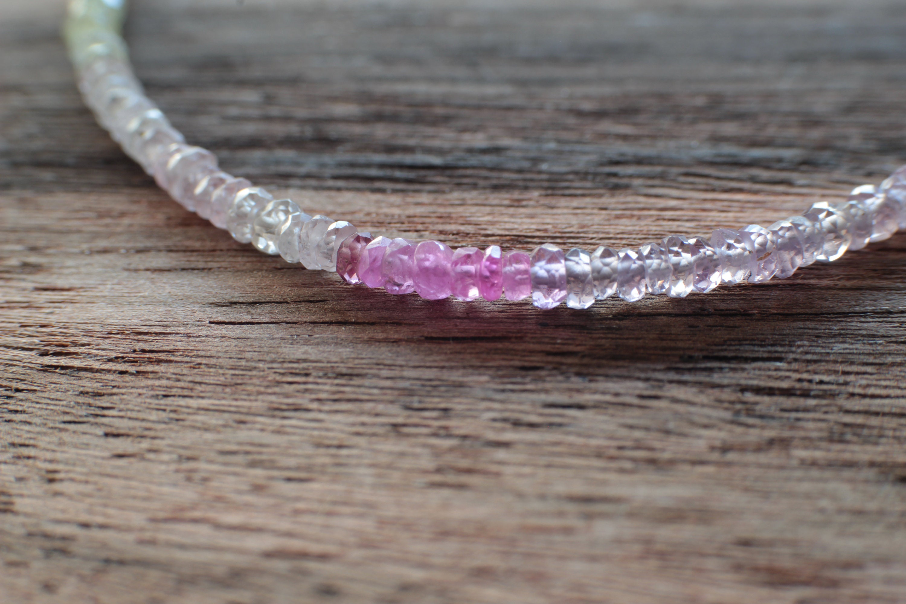 Dainty Multi Pastel Sapphire Skinny Layer Bracelet in Gold Fill ...
