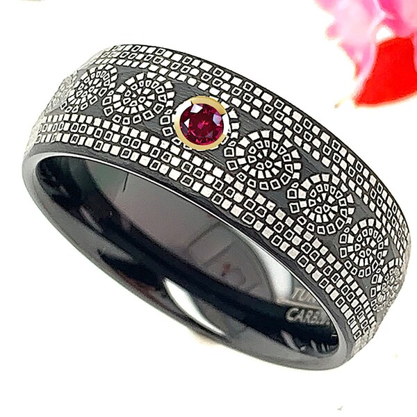 Tungsten Ruby Ring - Etsy