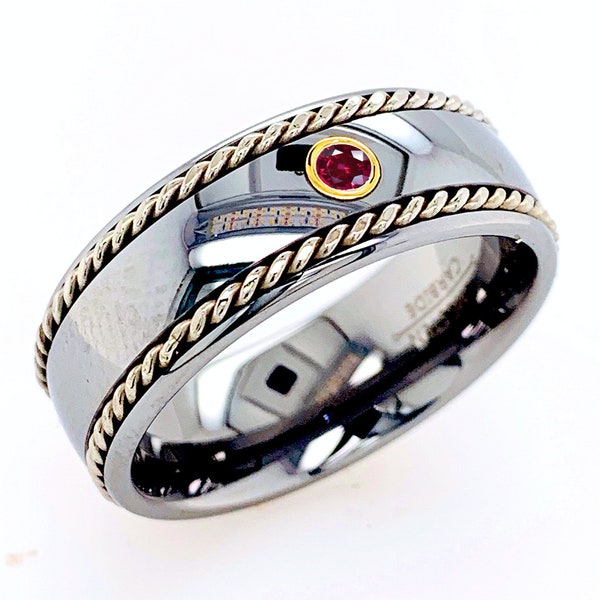Mens Ruby Ring - Etsy