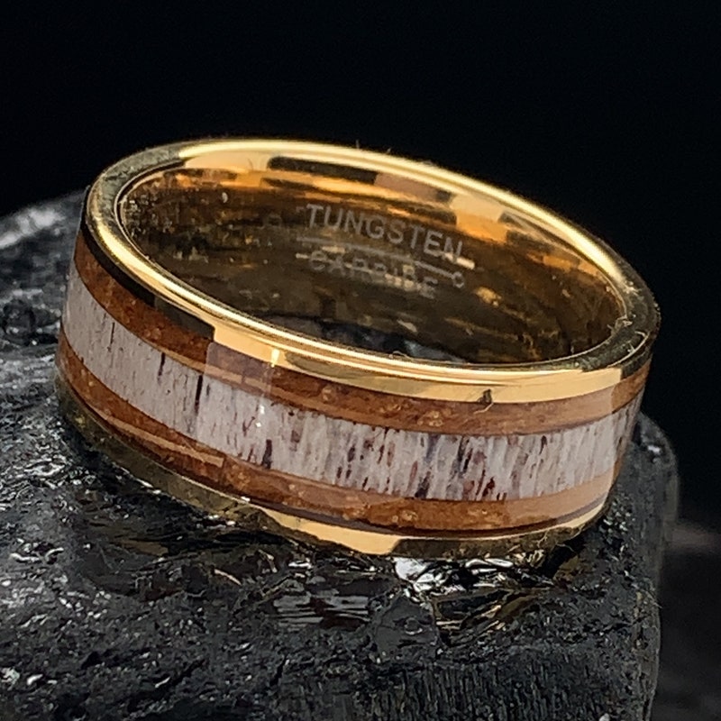 Wood Inlay Ring - Etsy