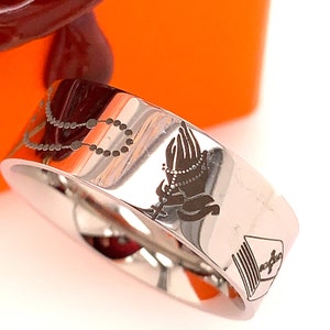 Rosary Ring - Mens Tungsten Looks - Etsy