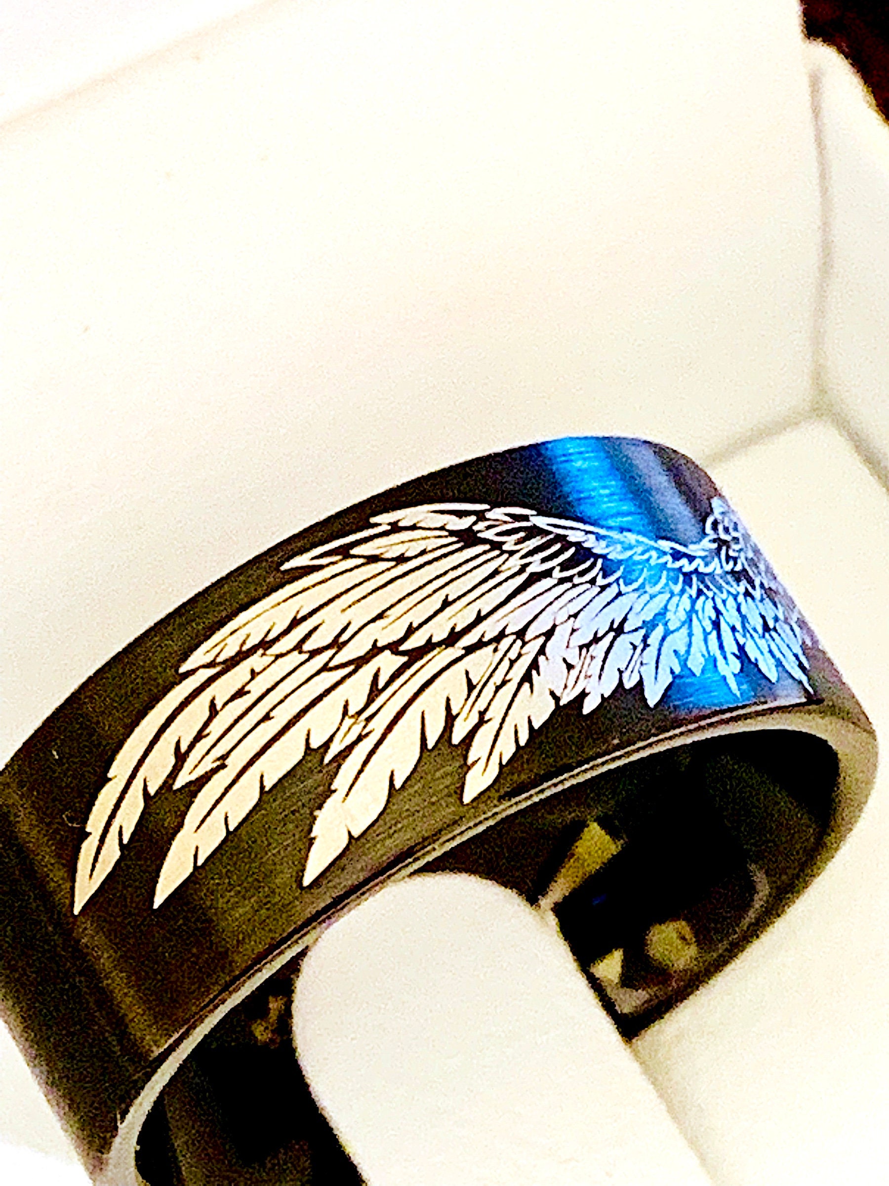 Eagle Ring Black Tungsten Ring Custom Tungsten Ring Mens | Etsy