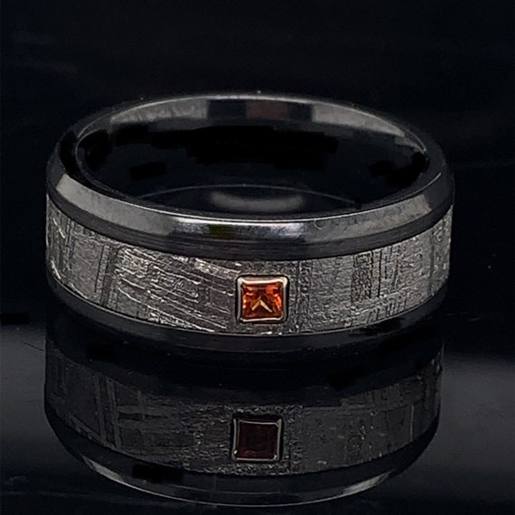 Black zirconium meteorite ring store