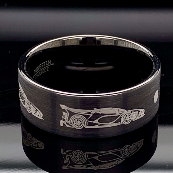 Unique Wedding Ring Racing Car Ring Mens Tungsten Wedding - Etsy