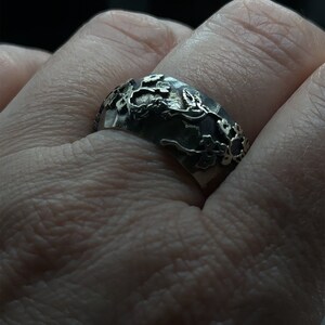 Hummingbird and Cherry Blossom Wedding Ring Handmade of 14k Gold ...
