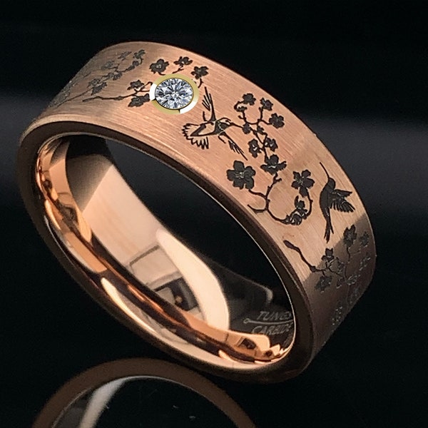 Diamond Hummingbird Ring - Etsy