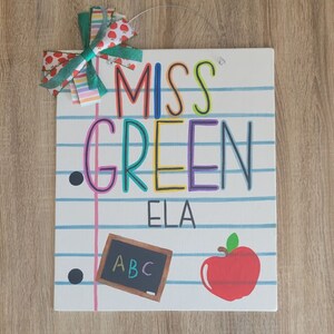 Teacher Classroom Decor Wooden Door Hanger Can Be - Etsy