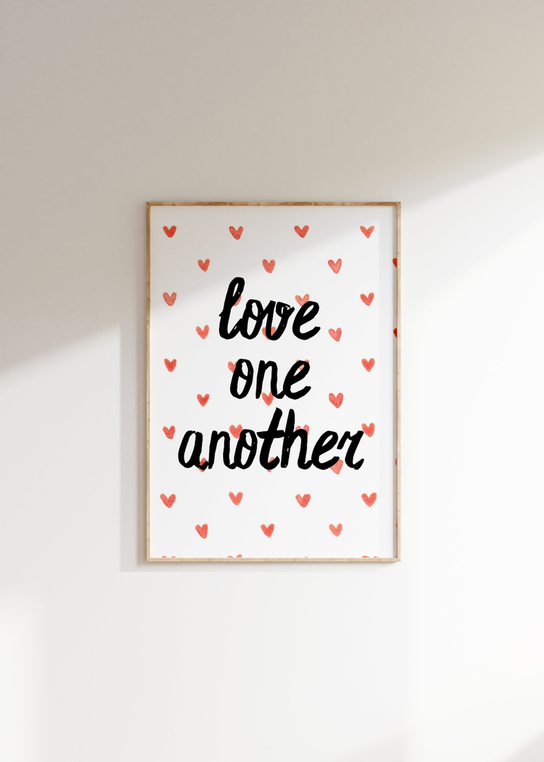 Love One Another Wall Art Printable, DIGITAL DOWNLOAD, Hand Painted ...