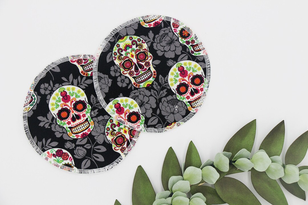 Compresas de lactancia lavables con efecto seco Calavera de azúcar ...