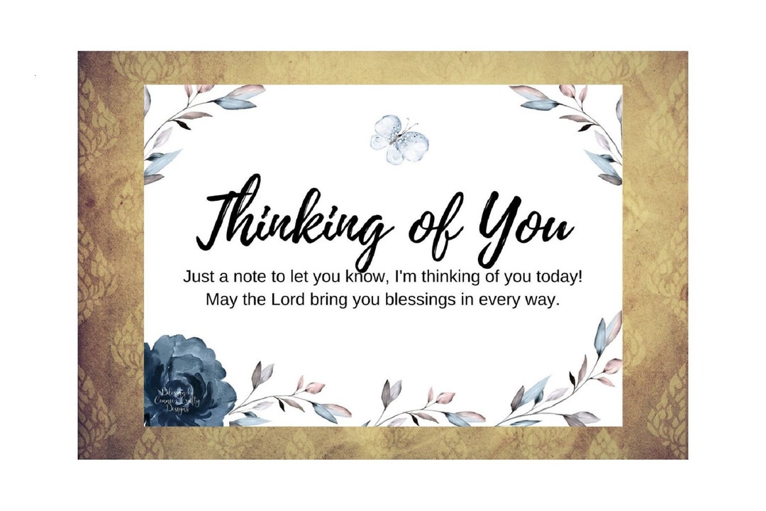 Instant Download Thinking of You Card, Words of Encouragement, Sympathy ...
