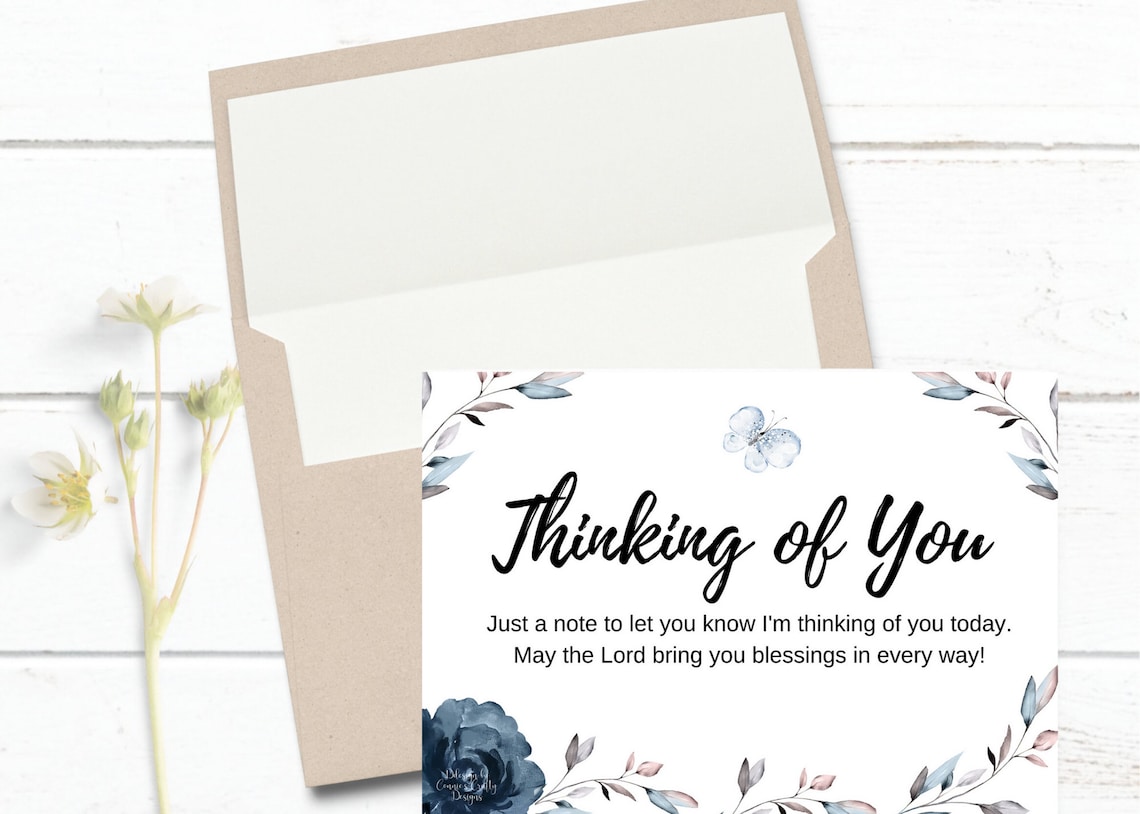 Instant Download Thinking of You Card, Words of Encouragement, Sympathy ...