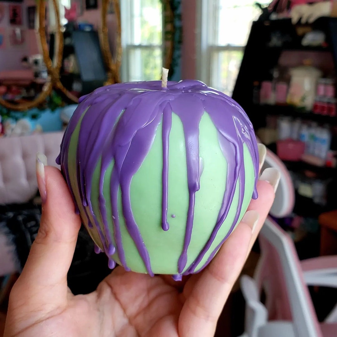 Green Poison Apple Candle // Green Apple Scented Soy Blend Candle ...