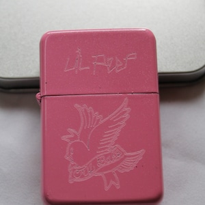 Lil Peep Metal Pink Lighter in a Pink Finish & Gift Tin - Etsy