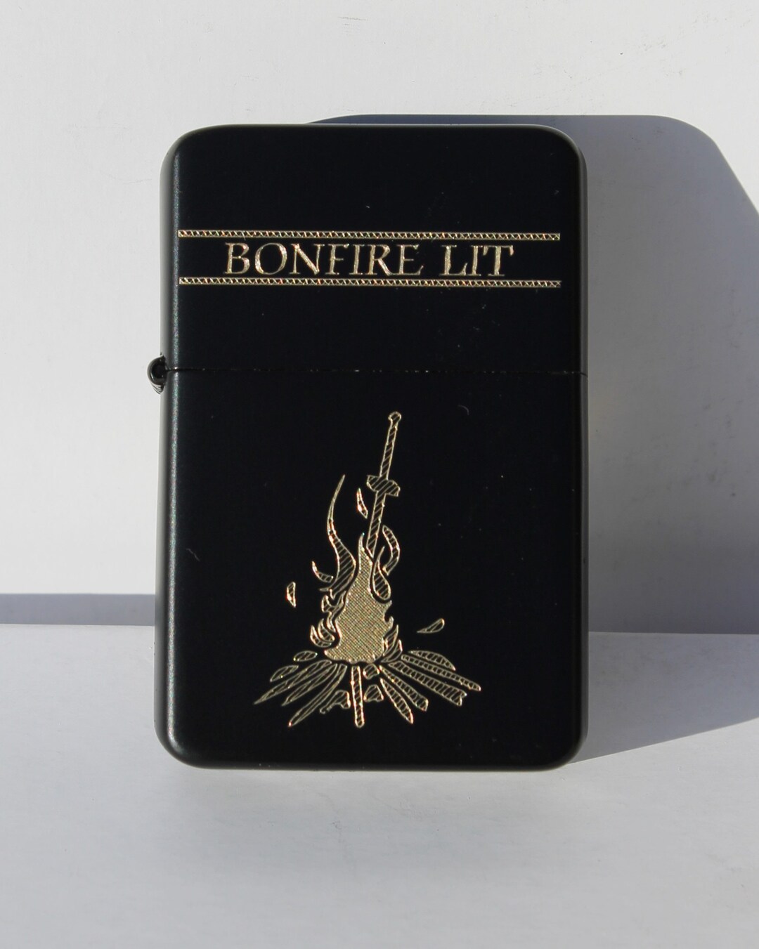 Dark Souls BONFIRE LIT Brass Lighter Finished in Black free - Etsy