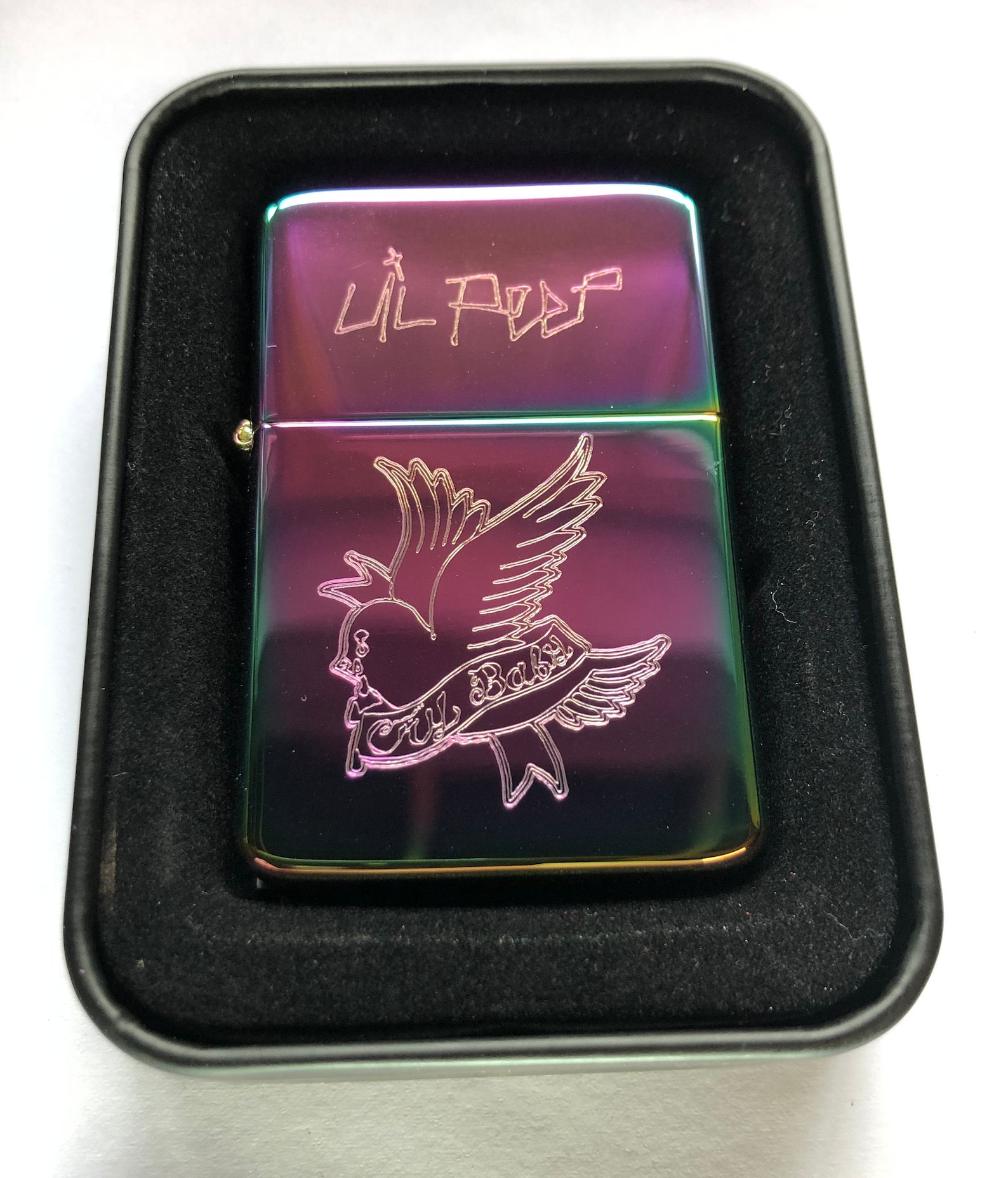 Lil Peep Solid Brass Lighter in a Rainbow Finish & Gift Tin- FREE ...