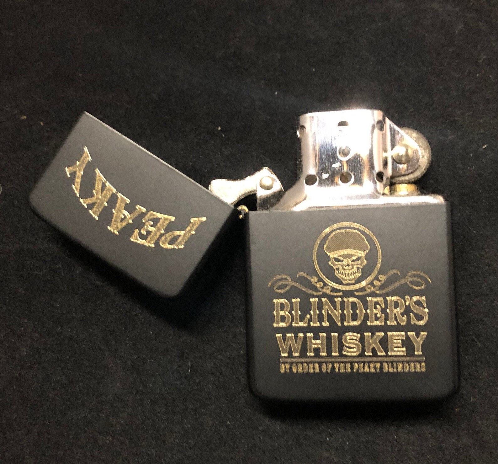 Peaky Blinders Skull Solid Brass Lighter in Black & Gift Tin | Etsy