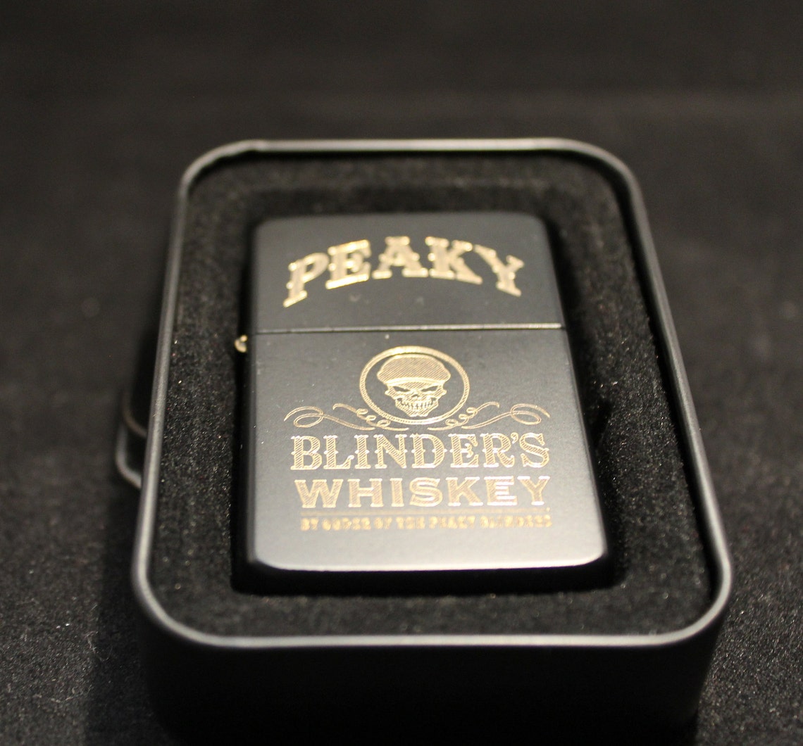 Peaky Blinders Skull Solid Brass Lighter in Black & Gift Tin | Etsy