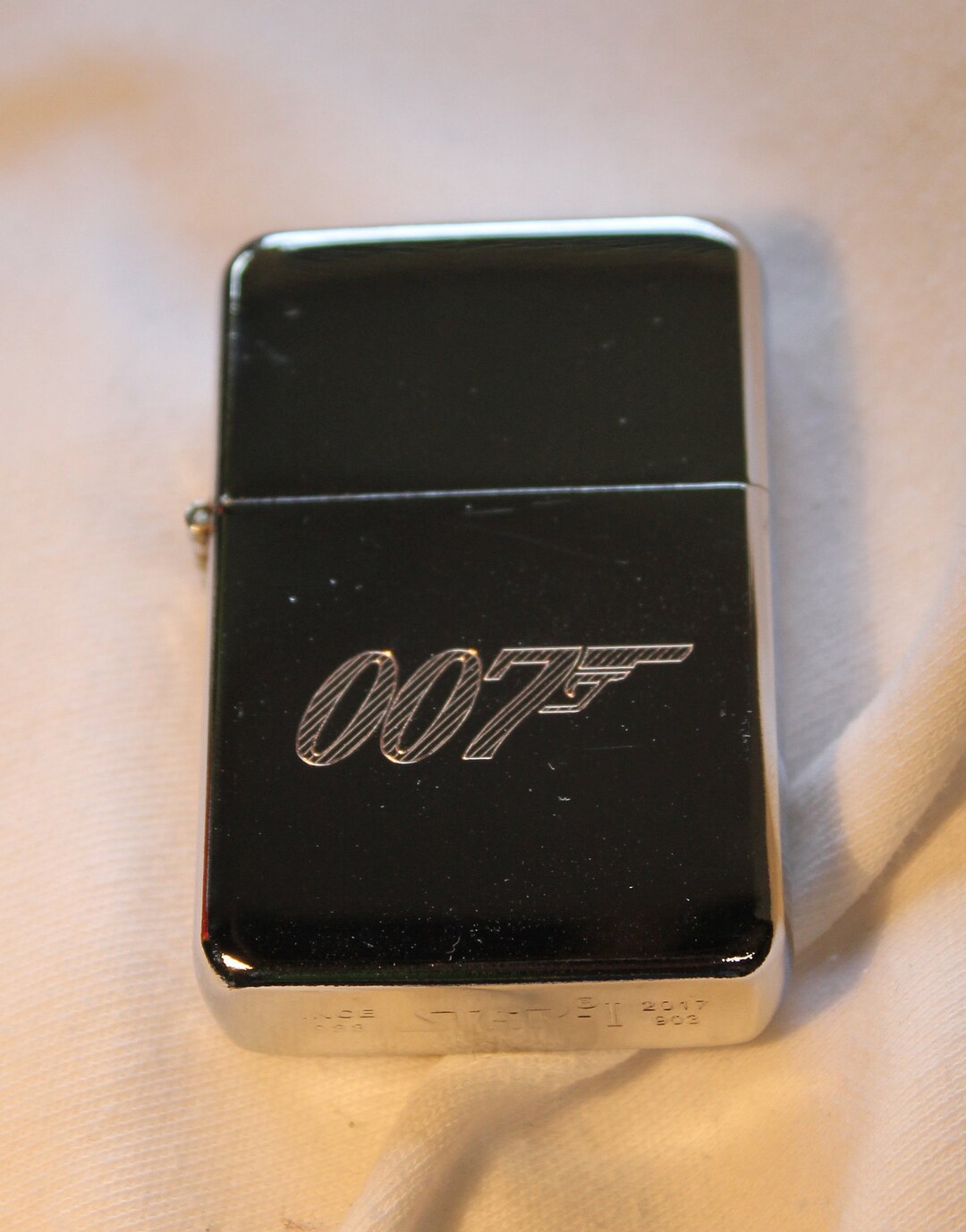 007 Solid Brass Lighter in Chrome & Gift Box - FREE ENGRAVING ...