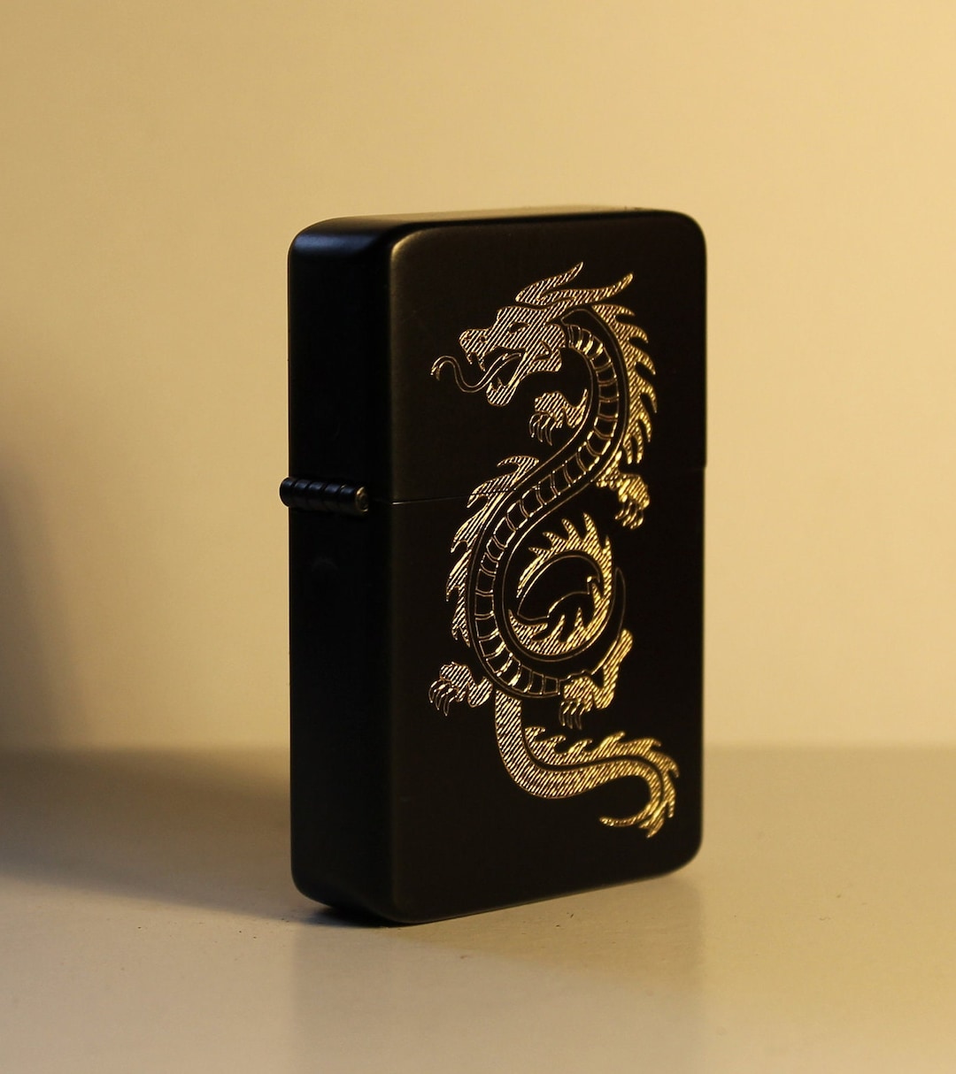 Chinese Dragon Brass Lighter Finished in Matte Black - *free Engraving ...