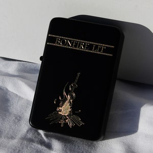 Dark Souls BONFIRE LIT Brass Lighter Finished in Black free - Etsy