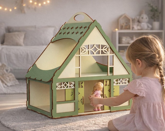 Laser Cut Doll House Kit Svg Cut File Glowforge Doll House Svg Cricut ...