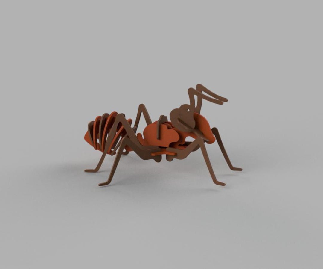 3D Wooden Ant Puzzle: Laser Cut Vector Plan (digital Download) - Etsy