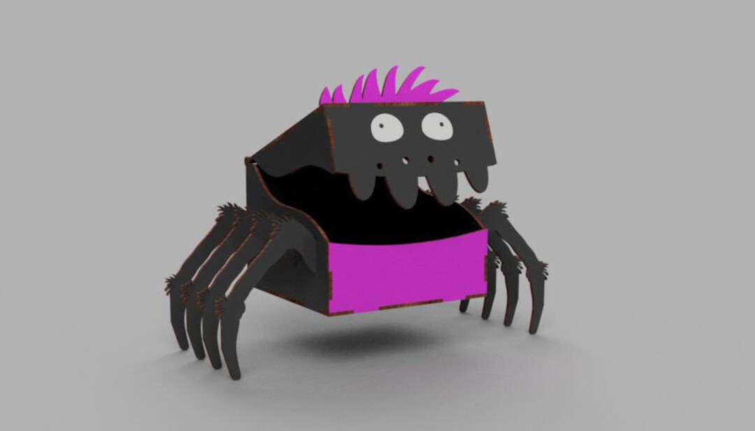 Spider Laser Cut Box Template Storage Svg for Laser Cut Cdr File Cnc ...