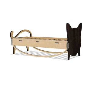 CAT Silhouette Toy Bed Vector Svg Dollhouse Furniture File DIY Laser ...