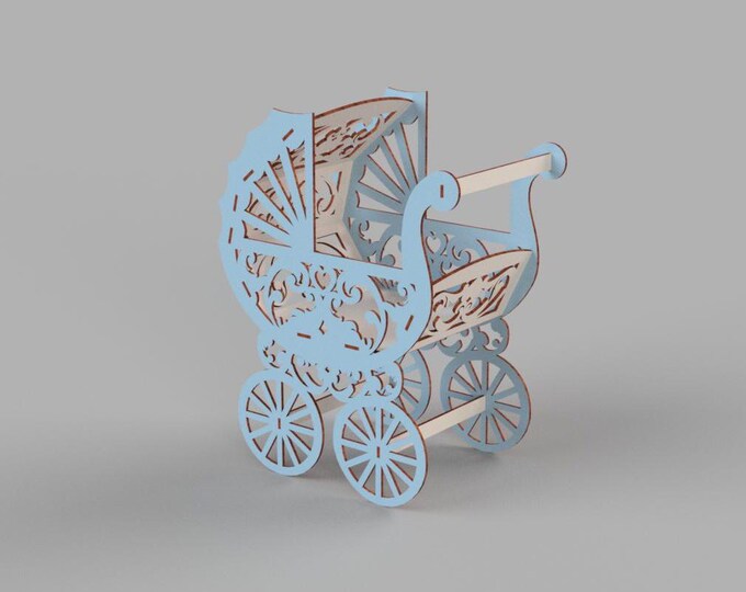Laser Cut Baby Stroller Template Baby Stroller Laser Cut Design ...