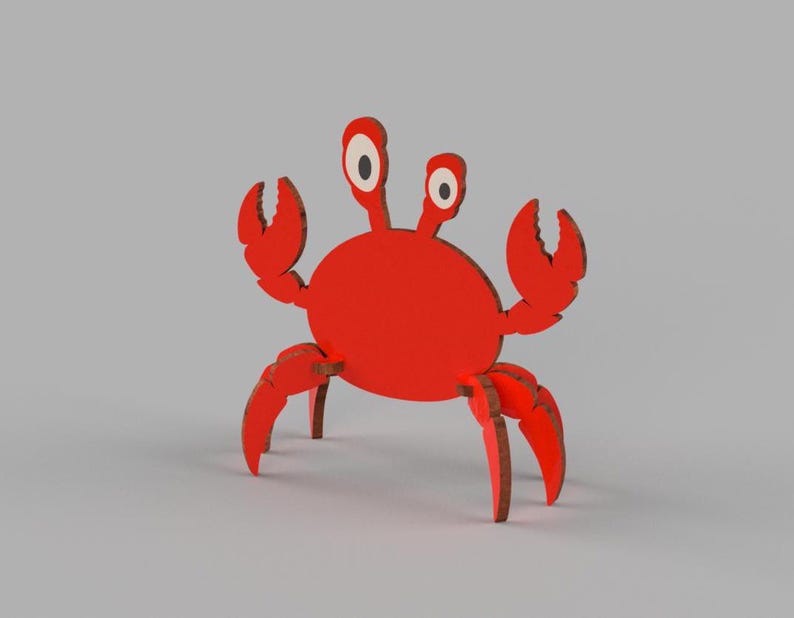 Crab Puzzle, Cnc Router Files, Baby Toy (svg, Dxf, Pdf, Cdr, Ai) - Etsy