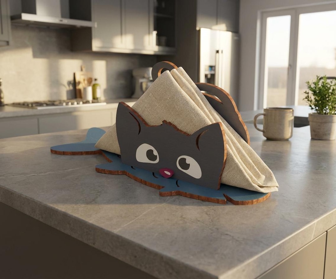 Cat Napkin Holder Wooden File (digital Download) - Etsy UK