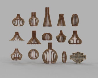 30 Wooden Lamp Design 3 Digital File for Laser Cut CNC - Etsy