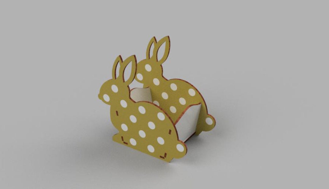 Treat Box Template Set of 3 Easter Rabbit Box Laser Cutting Plan Cnc ...