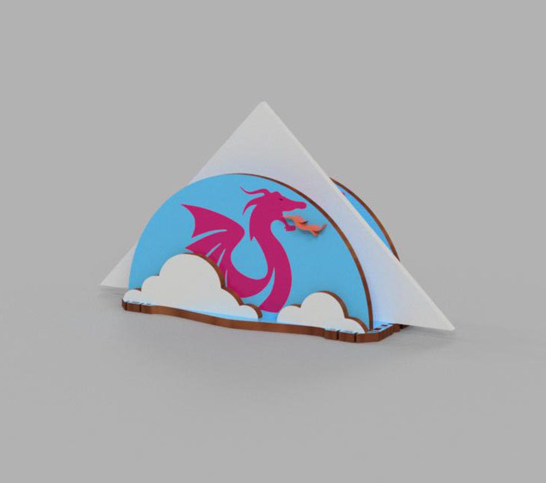 Wood Napkin Holder Plywood Coffee Station Organizer Box, Coffee Bar ...