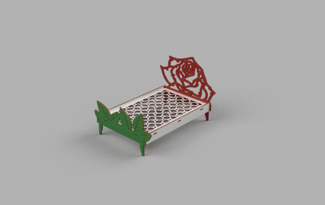 Laser Cut Svg Bed Vector Svg Dollhouse Royal Furniture Cnc Router File ...